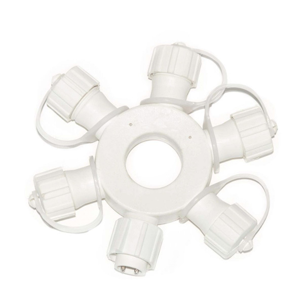 5 Port Ring Connector, Connectable (White) | Hire Now